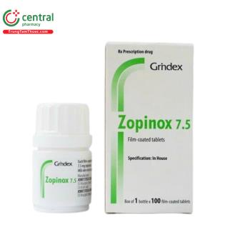 Thuốc Zopinox 7.5 điều trị mất ngủ, tỉnh giấc về đêm, giảm suy nhược