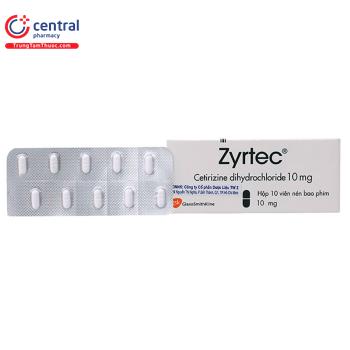 Thuốc Zyrtec 10mg (hộp 10 viên) điều trị dứt điểm bệnh dị ứng