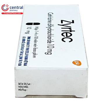 Thuốc Zyrtec 10mg (hộp 10 viên) điều trị dứt điểm bệnh dị ứng