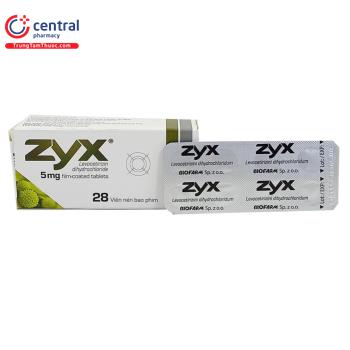 Thuốc chống dị ứng Zyx 5mg: Cách dùng, liều dùng, chống chỉ định