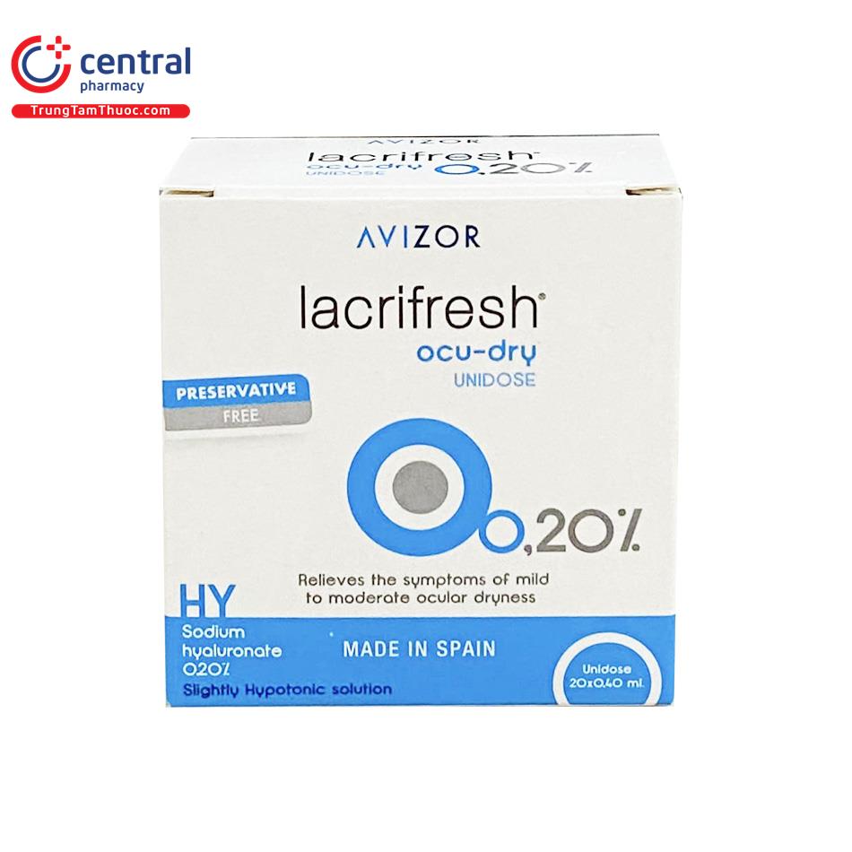 [CHÍNH HÃNG] Nước nhỏ mắt Avizor Lacrifresh ocu-dry 0.2% giữ ẩm cho đôi mắt