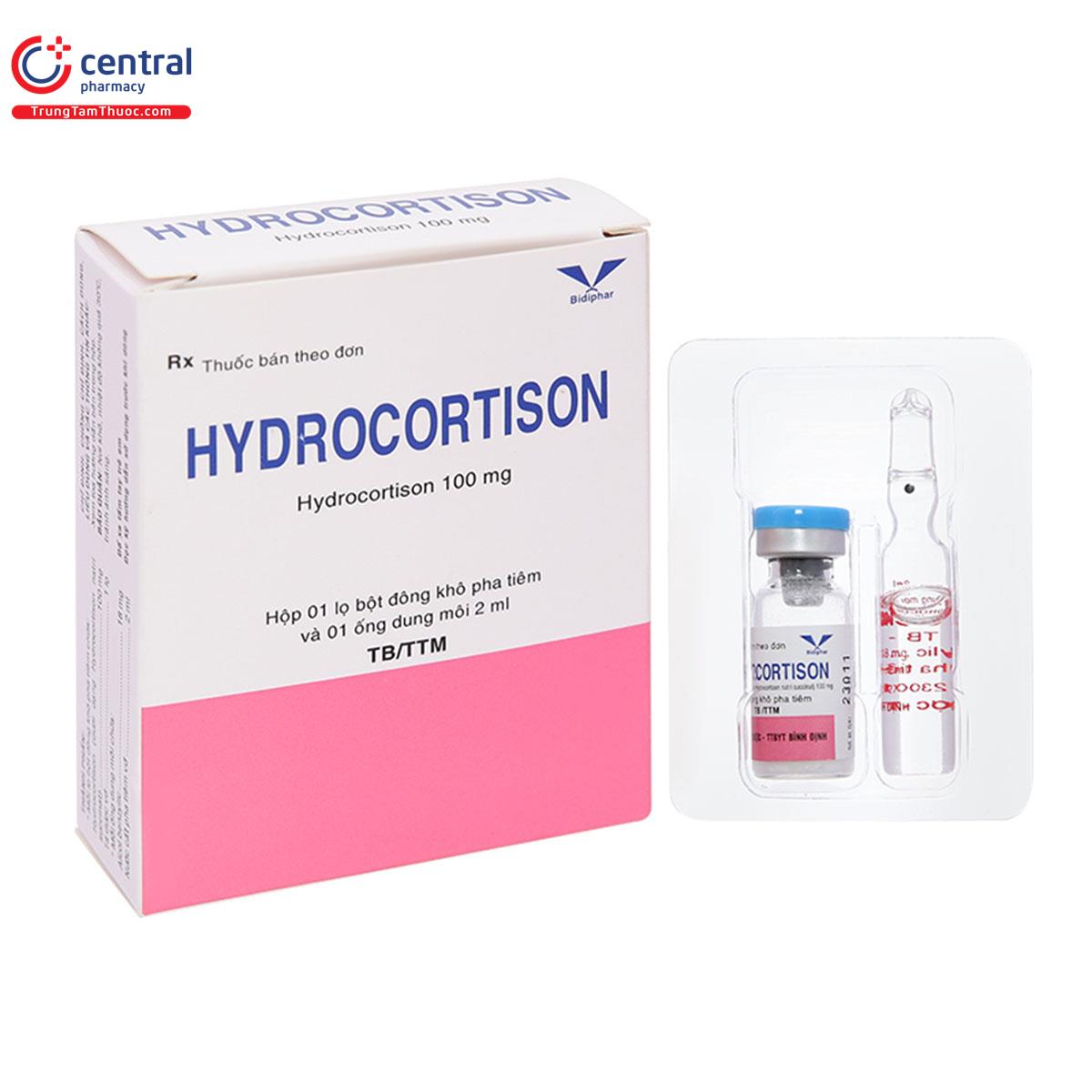 Thuốc pha tiêm Hydrocortisone 100mg Bidiphar có tác dụng ức chế miễn dịch