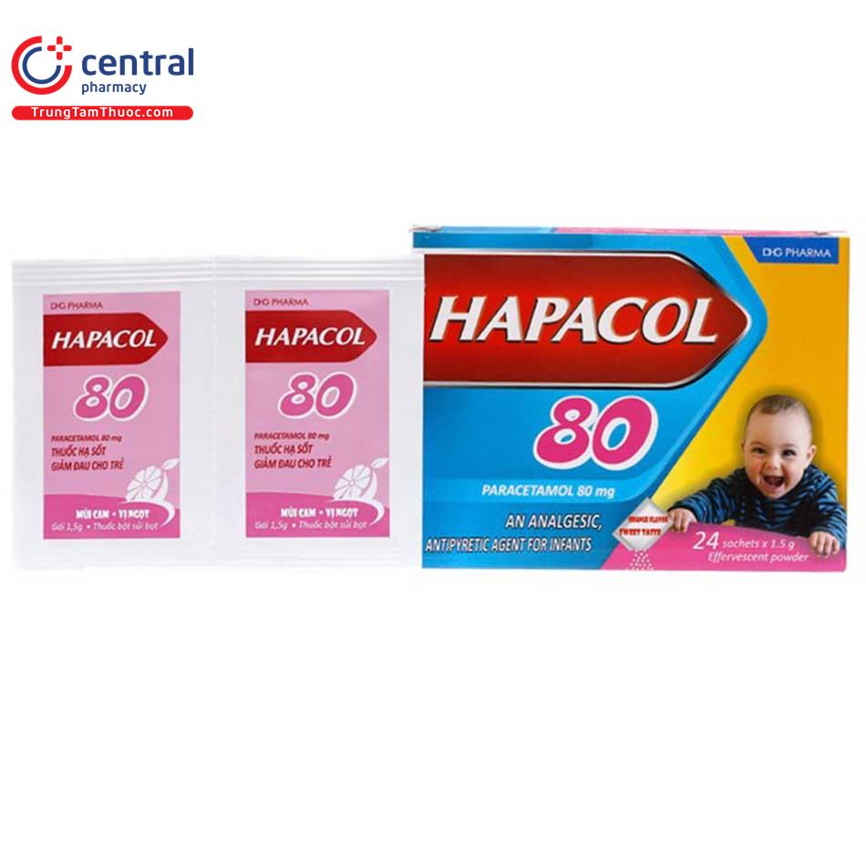 Thuốc Hapacol 80 giúp giảm đau, hạ sốt cho trẻ nhanh chóng