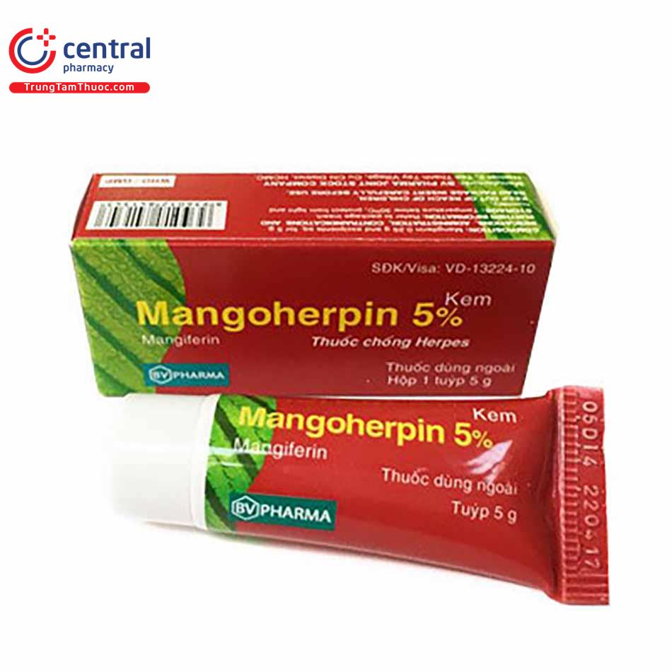 Thuốc Mangoherpin 5% 5g: Tác dụng - Chỉ định, cách dùng