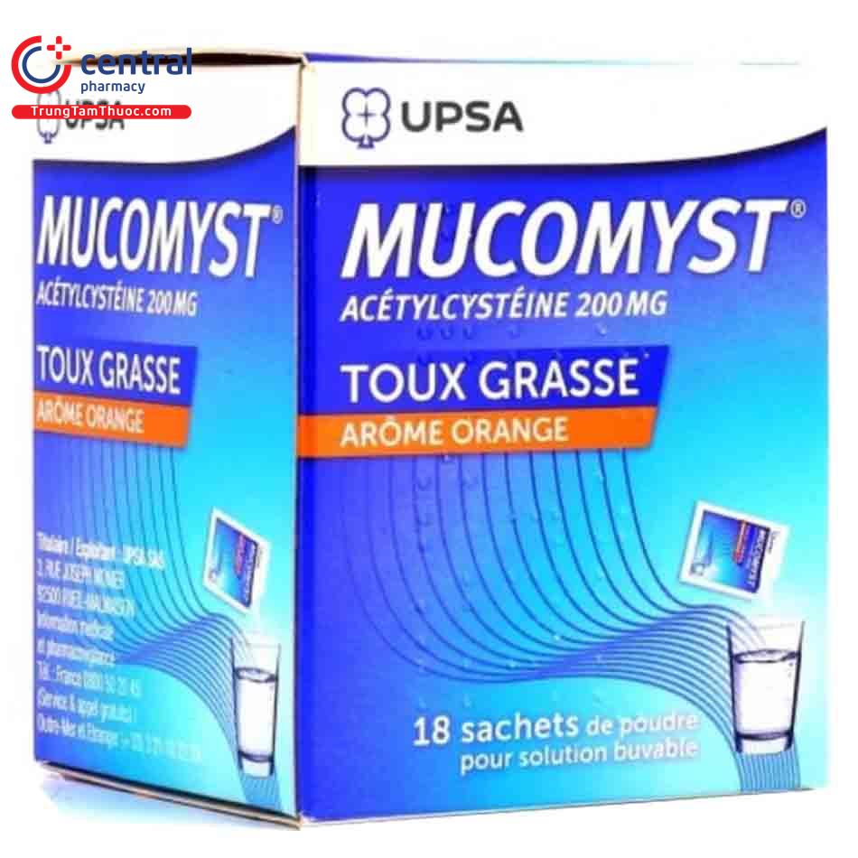 Thuốc Mucomyst 200mg : liều dùng, cách dùng hiệu quả, giá bán