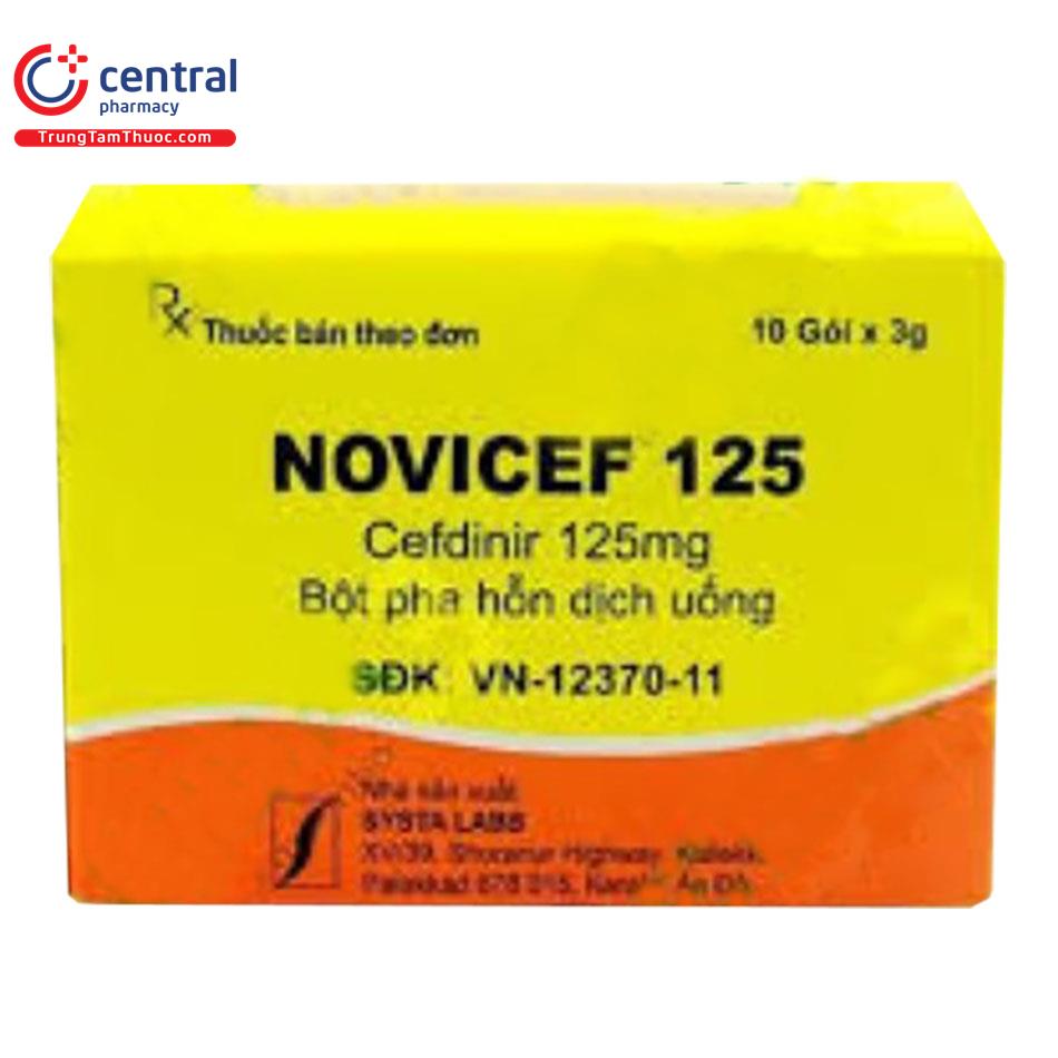Thuốc Novicef 125 : tác dụng. cách dùng và thận trọng