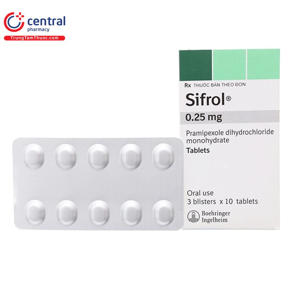 Thuốc Sifrol 0,250mg (Hộp 30V) - thuốc điều trị bệnh Parkinson