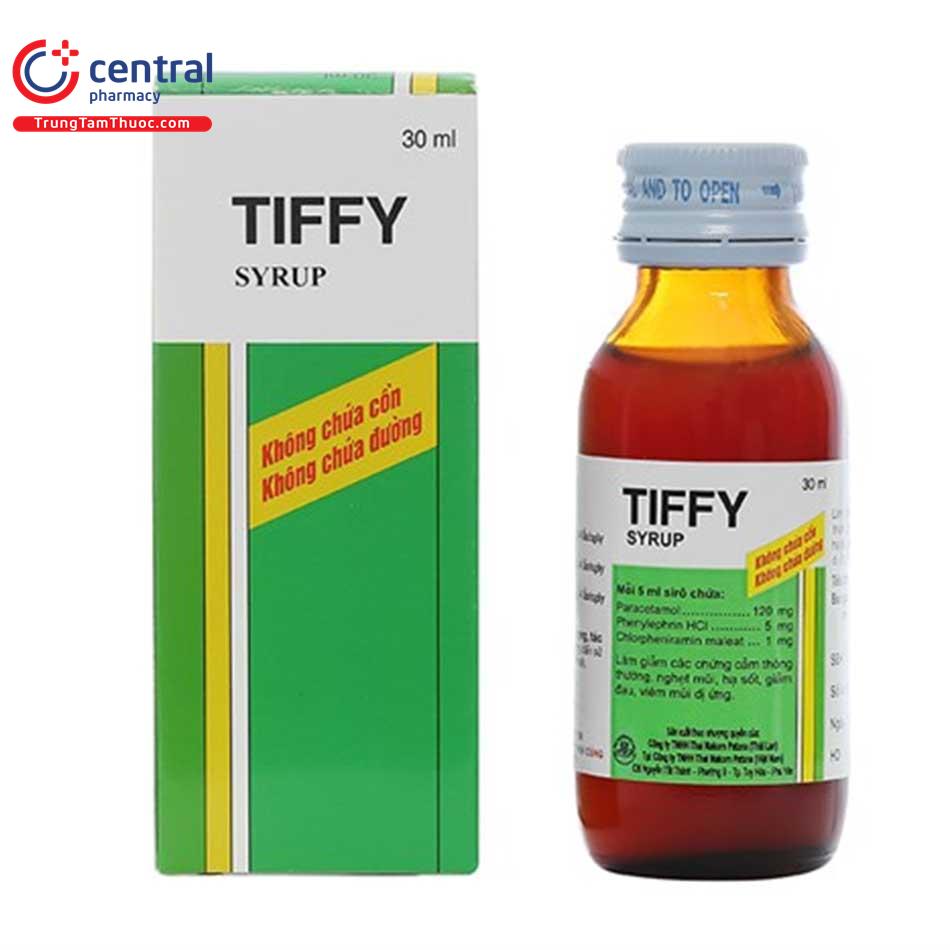 Thuốc Tiffy Syrup 30ml - Thuốc điều trị cảm cúm, viêm mũi, viêm xoang