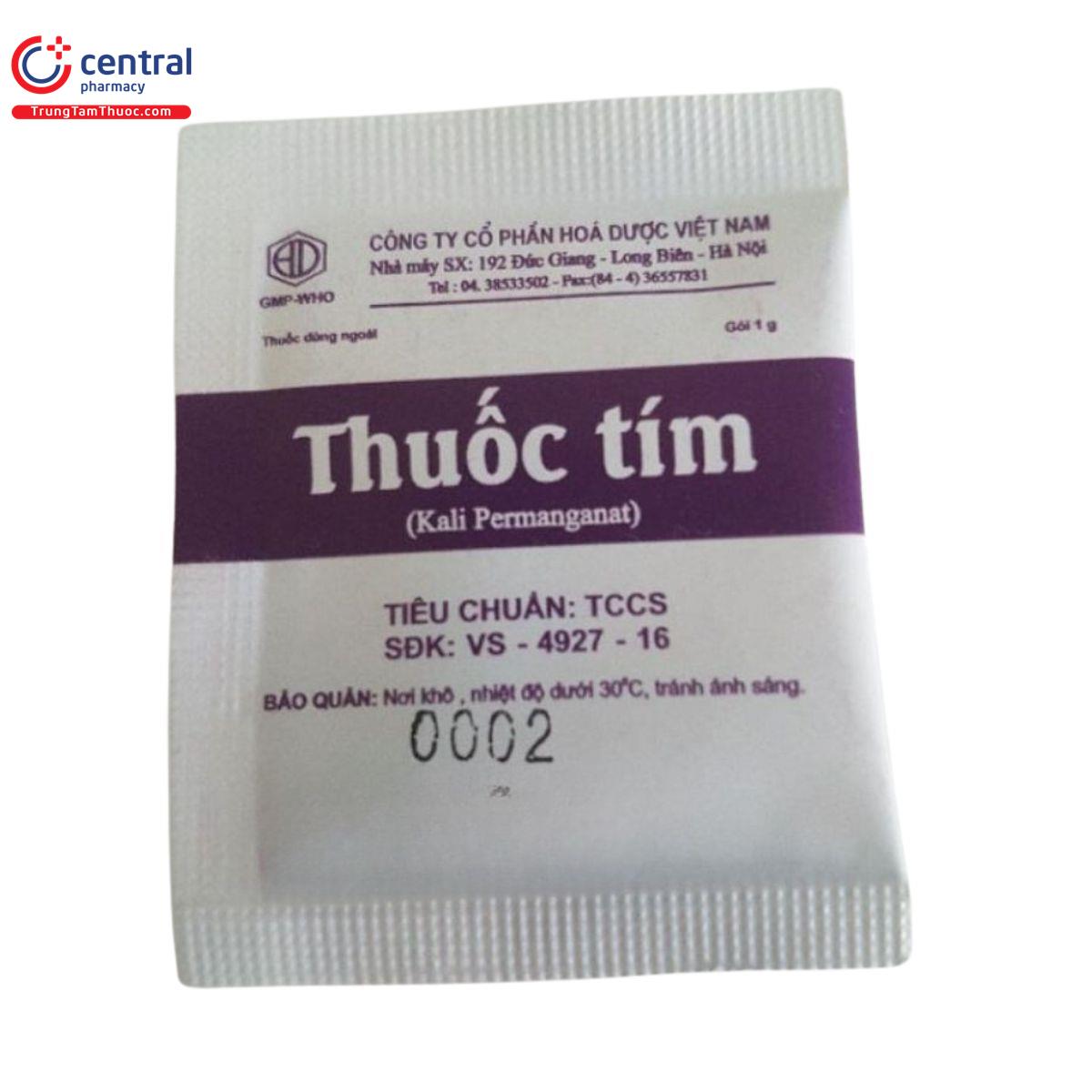 Thuốc tím Hóa Dược giúp làm sạch vết thương, vết loét, chàm cấp tính