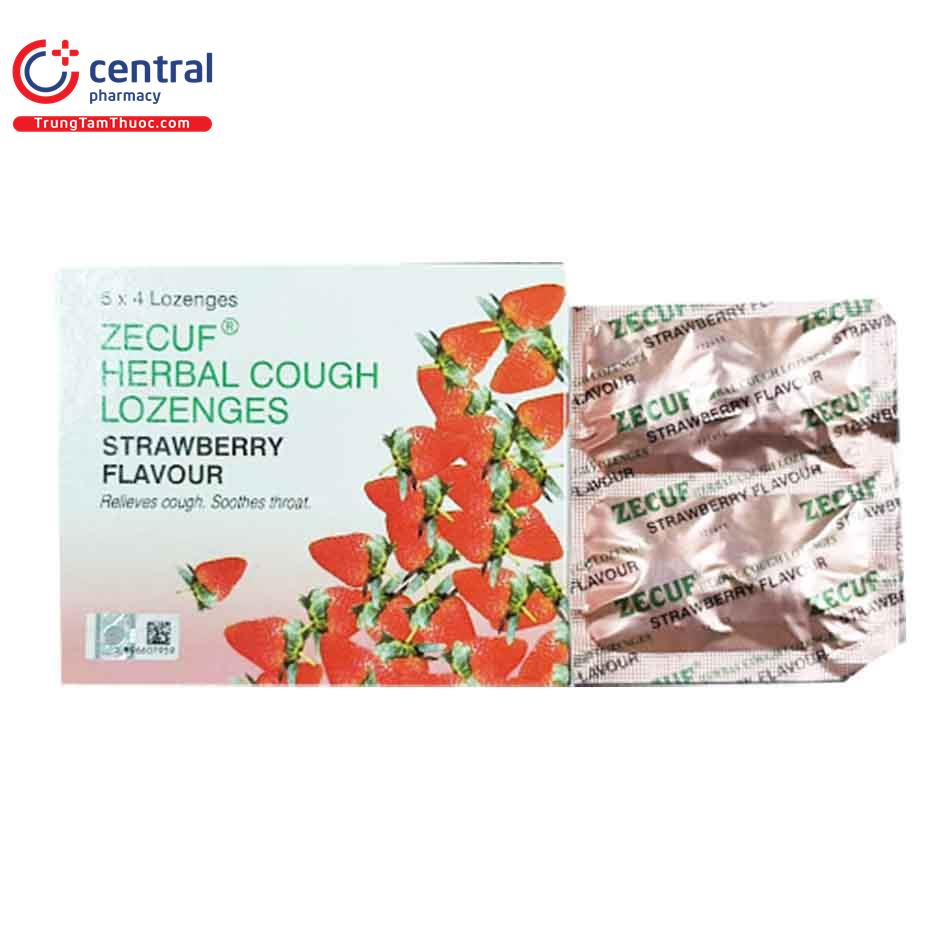 Thuốc Zecuf Herbal Cough Lozenges (Strawberry Flavour)