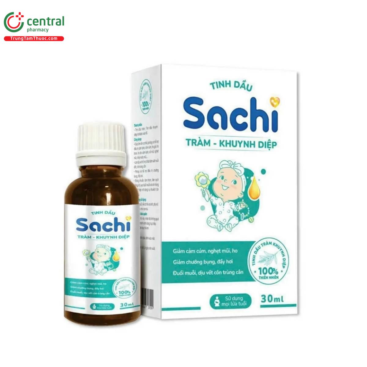 Tinh dầu tràm - khuynh diệp Sachi 30ml giảm triệu chứng cảm lạnh