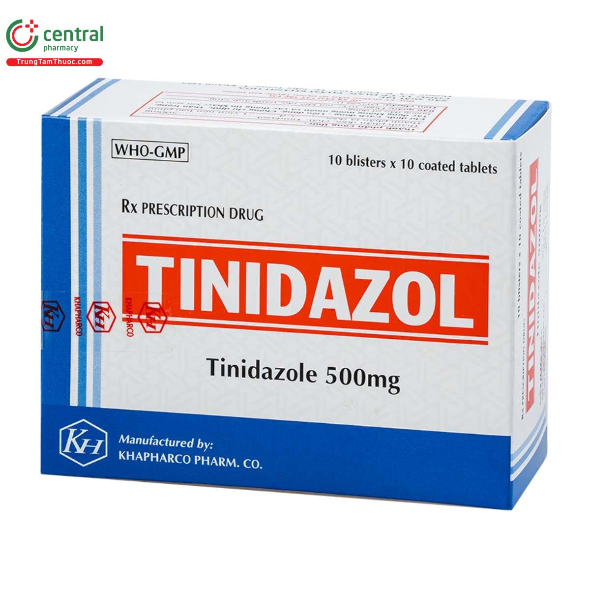 Thuốc Tinidazol 500mg Khapharco dự phòng và điều trị nhiễm khuẩn