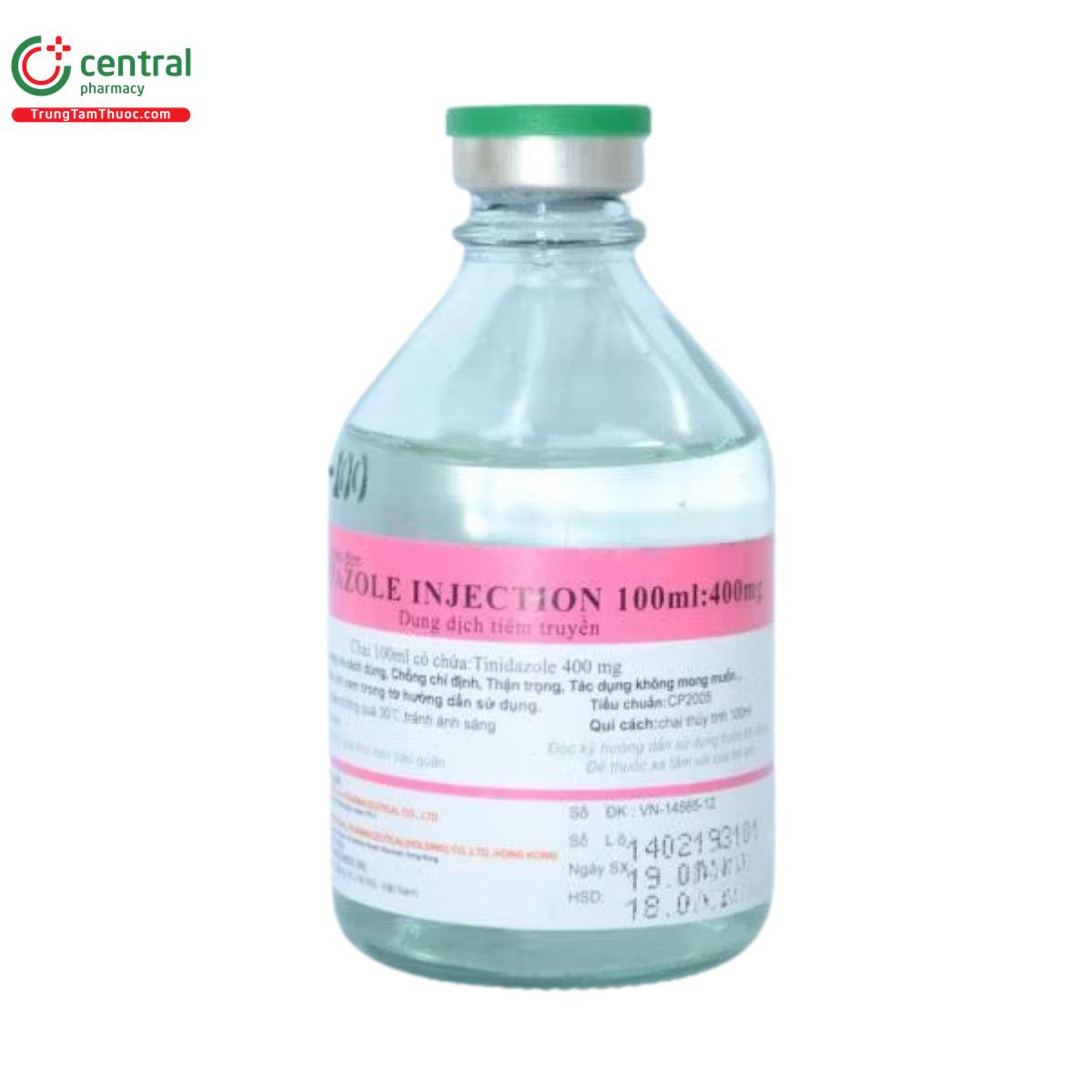 Thuốc Tinidazole Injection 100ml:400mg kháng sinh điều trị nhiễm khuẩn