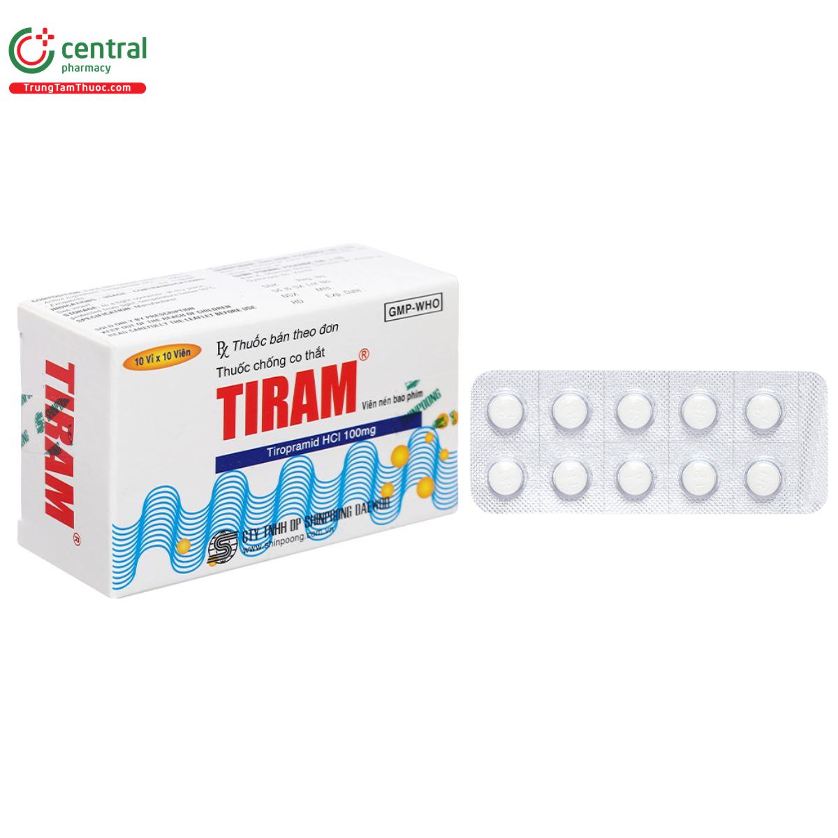 Thuốc TIRAM - Giảm đau do co thắt dạ dày, hội chứng ruột kích thích