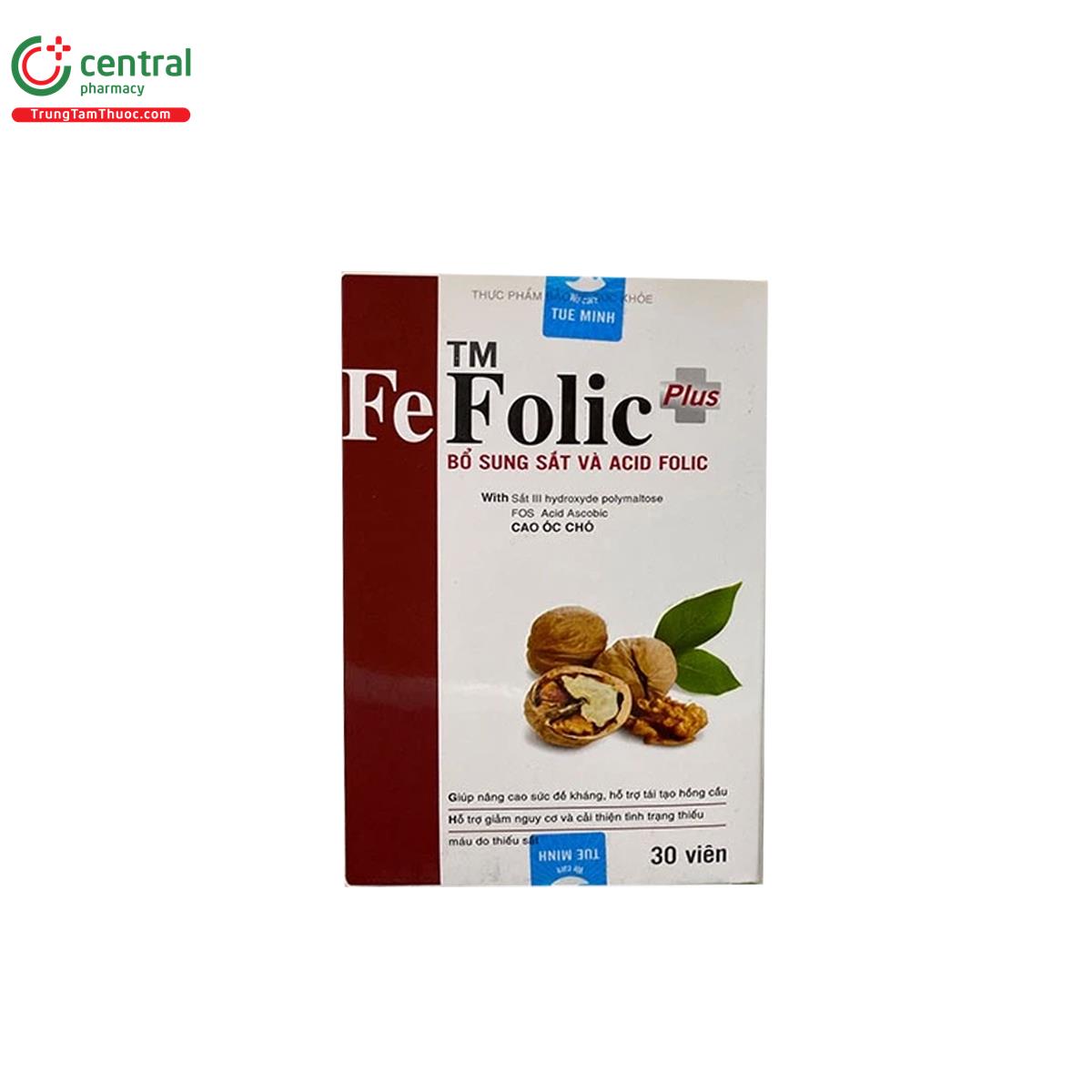 Thuốc TM FeFolic Plus bổ sung acid folic, tăng cường sức đề kháng