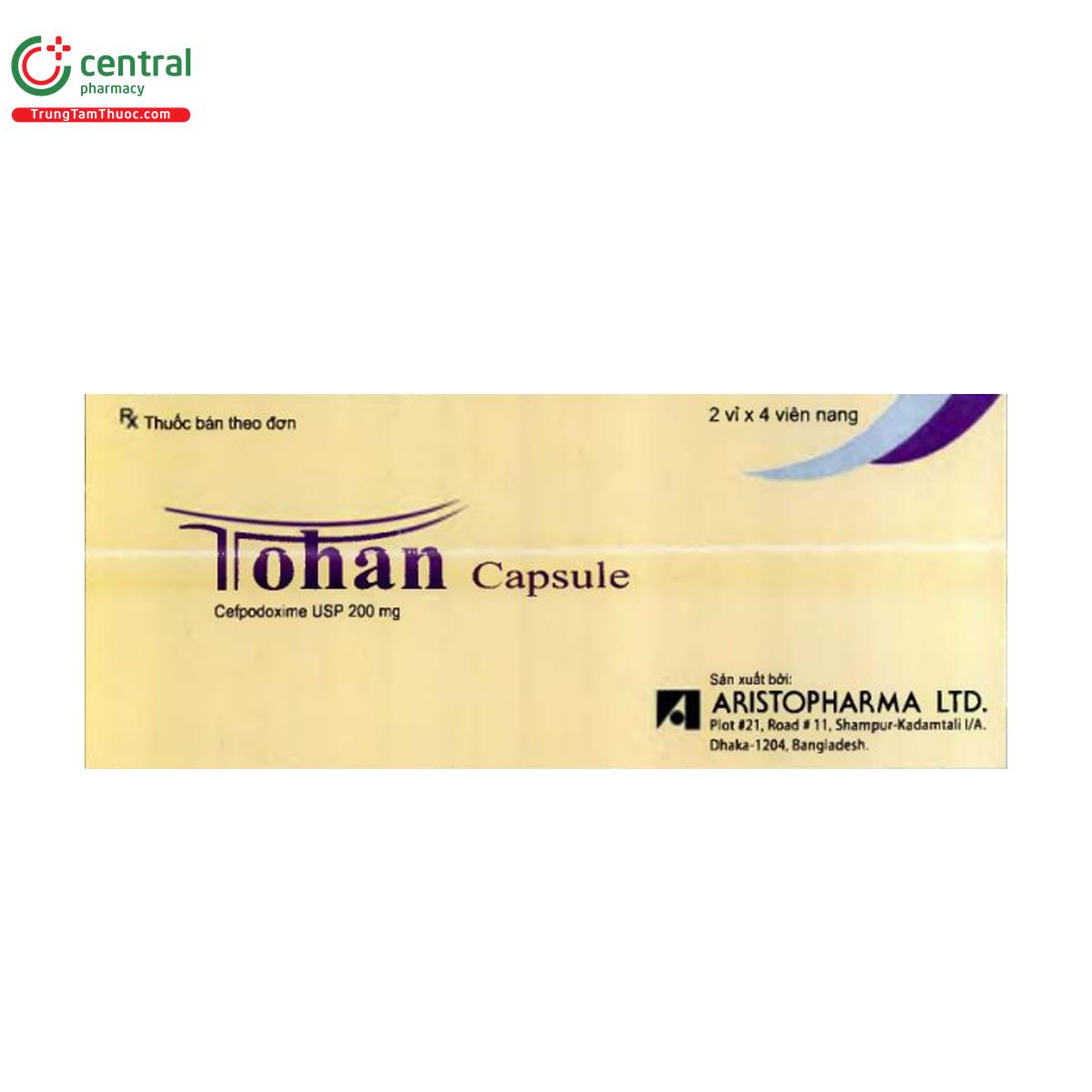 Thuốc Tohan 200mg - Điều trị nhiễm khuẩn mức độ từ nhẹ đến trung bình