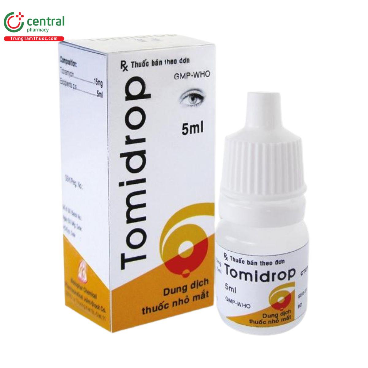 Thuốc Tomidrop 5ml điều trị các bệnh gặp phải do nhiễm khuẩn ở mắt