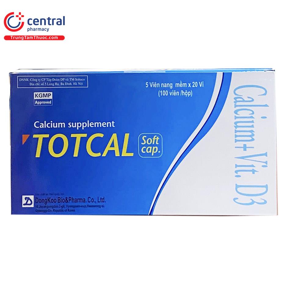 Thuốc Totcal Soft cap. - Thuốc điều trị loãng xương, còi xương