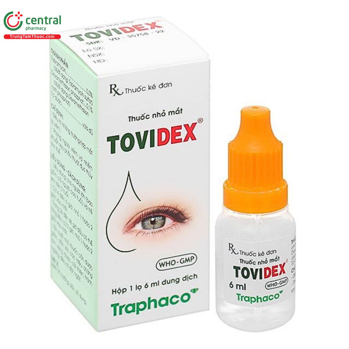 Thuốc nhỏ mắt Tovidex 6ml - Điều trị và ngừa viêm, nhiễm khuẩn ở mắt