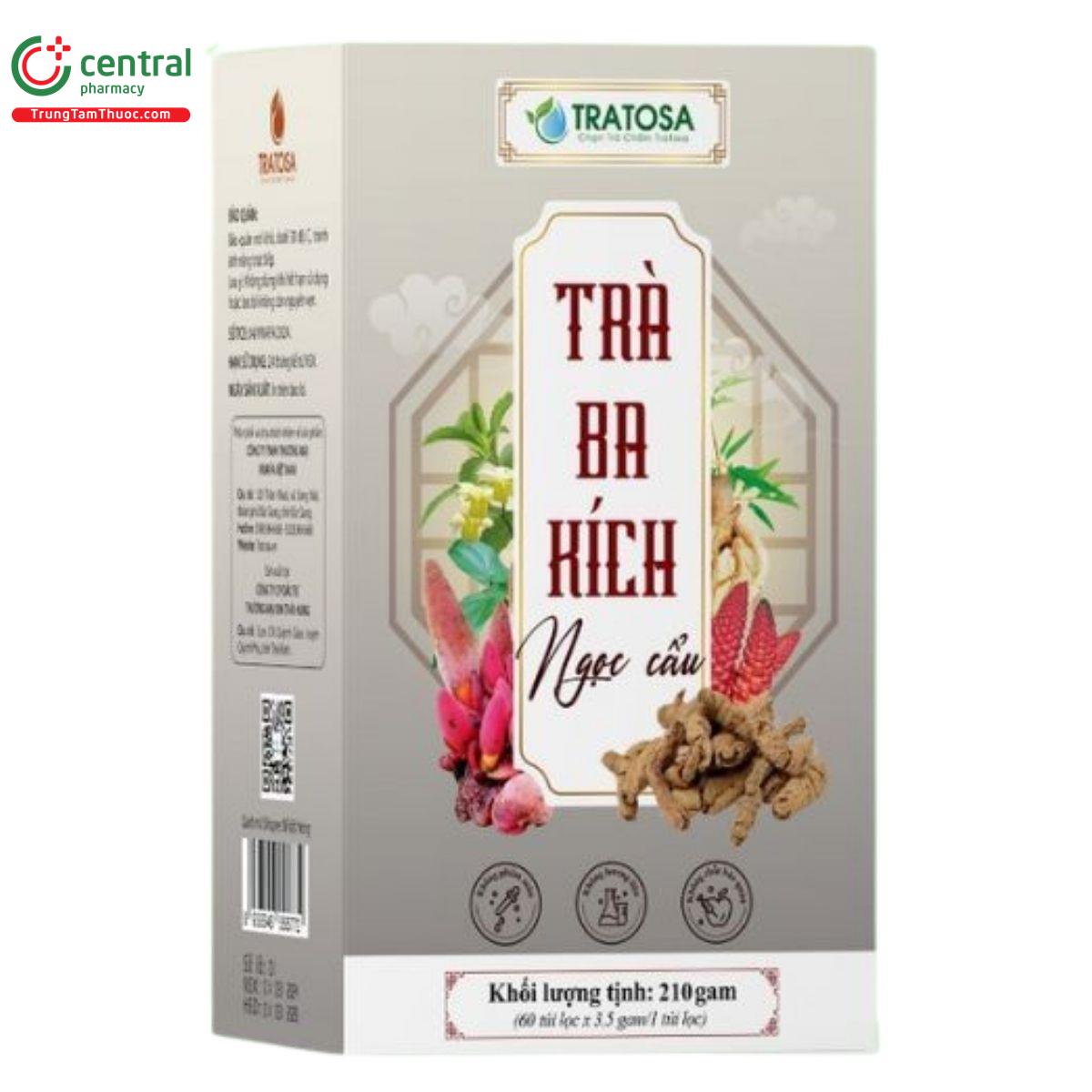 Trà Ba kích Ngọc cẩu TRATOSA hỗ trợ dưỡng thận, tráng dương