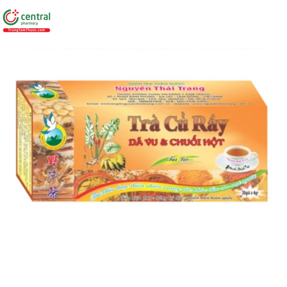 Trà củ ráy dã vu & chuối hột hỗ trợ giảm gout và cải thiện tiết niệu