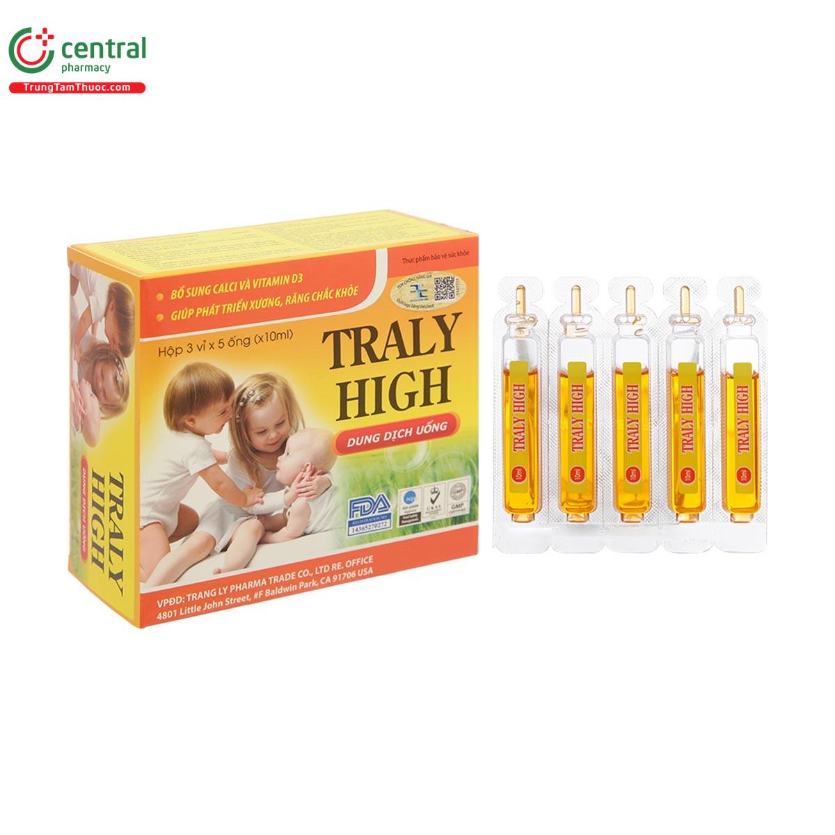 Thuốc Traly High - Tăng hấp thu Canxi, Vitamin D3 cho xương răng khỏe