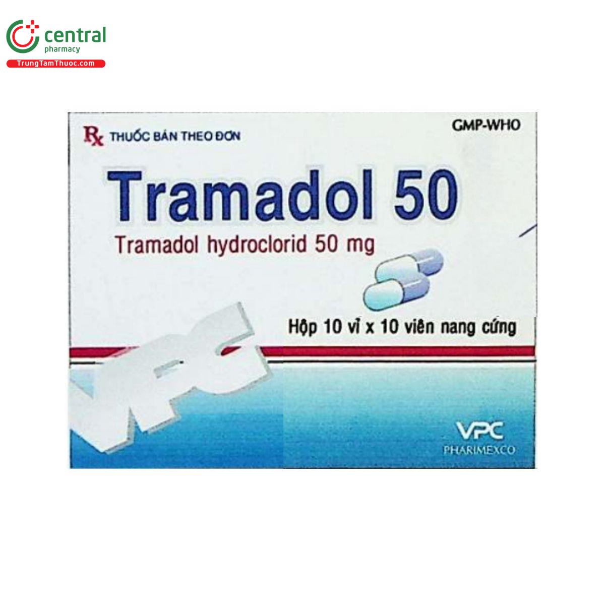 Thuốc Tramadol 50 Pharimexco giảm đau trường hợp nặng và trung bình