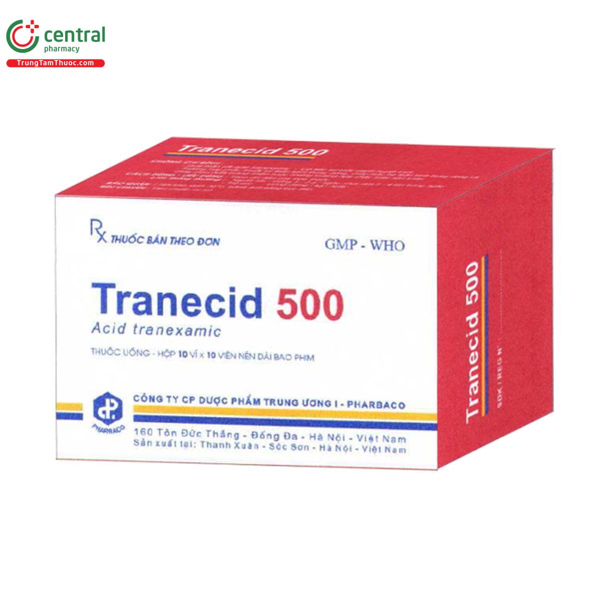Thuốc Tranecid 500 (Acid tranexamic) điều trị và phòng ngừa chảy máu
