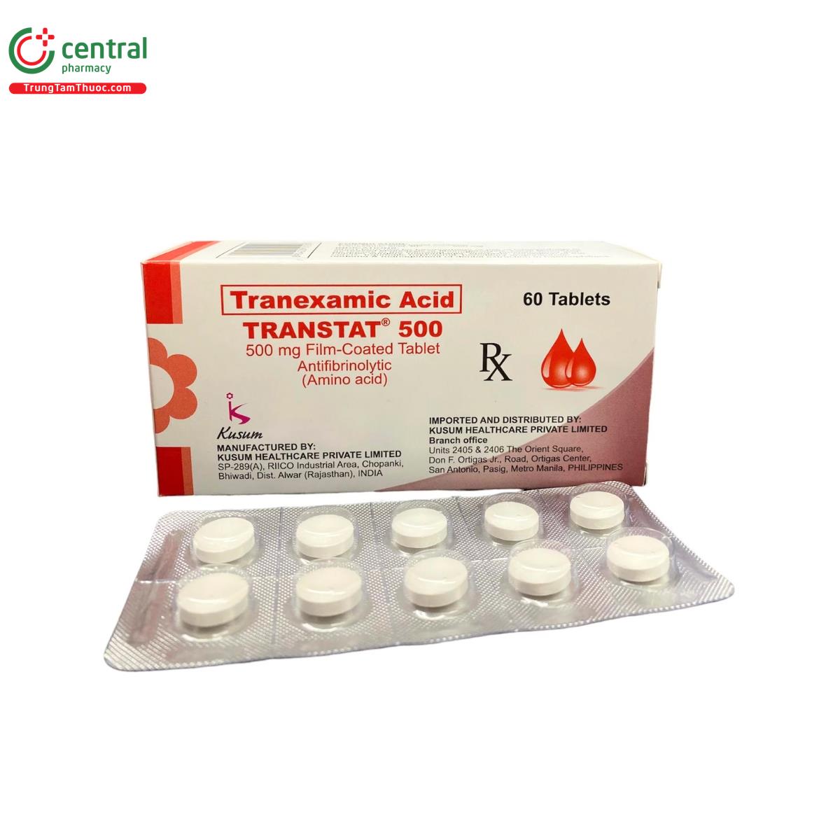 Thuốc Transtat 500 điều trị ngắn hạn và phòng ngừa nguy cơ xuất huyết