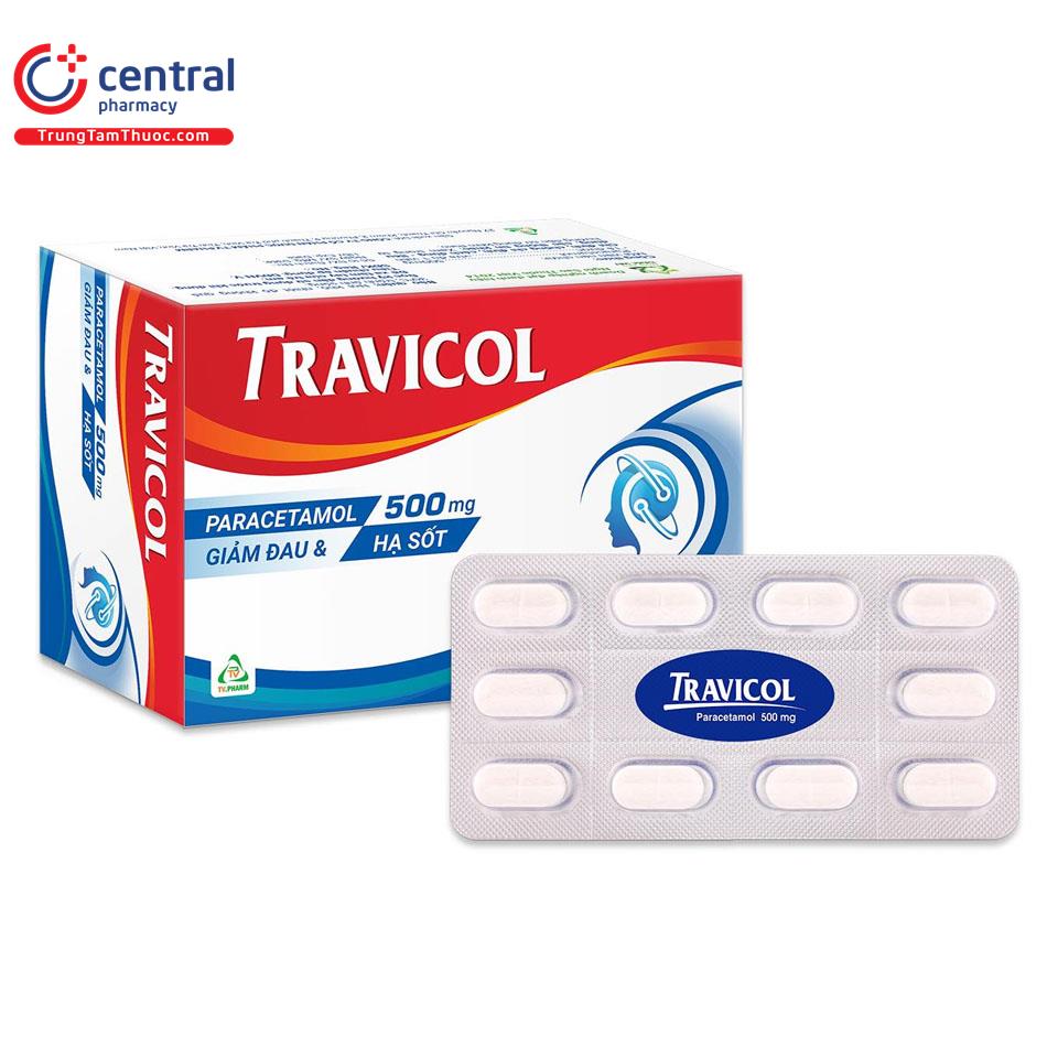 [CHÍNH HÃNG] Thuốc Travicol 500 hạ sốt và giảm đau an toàn