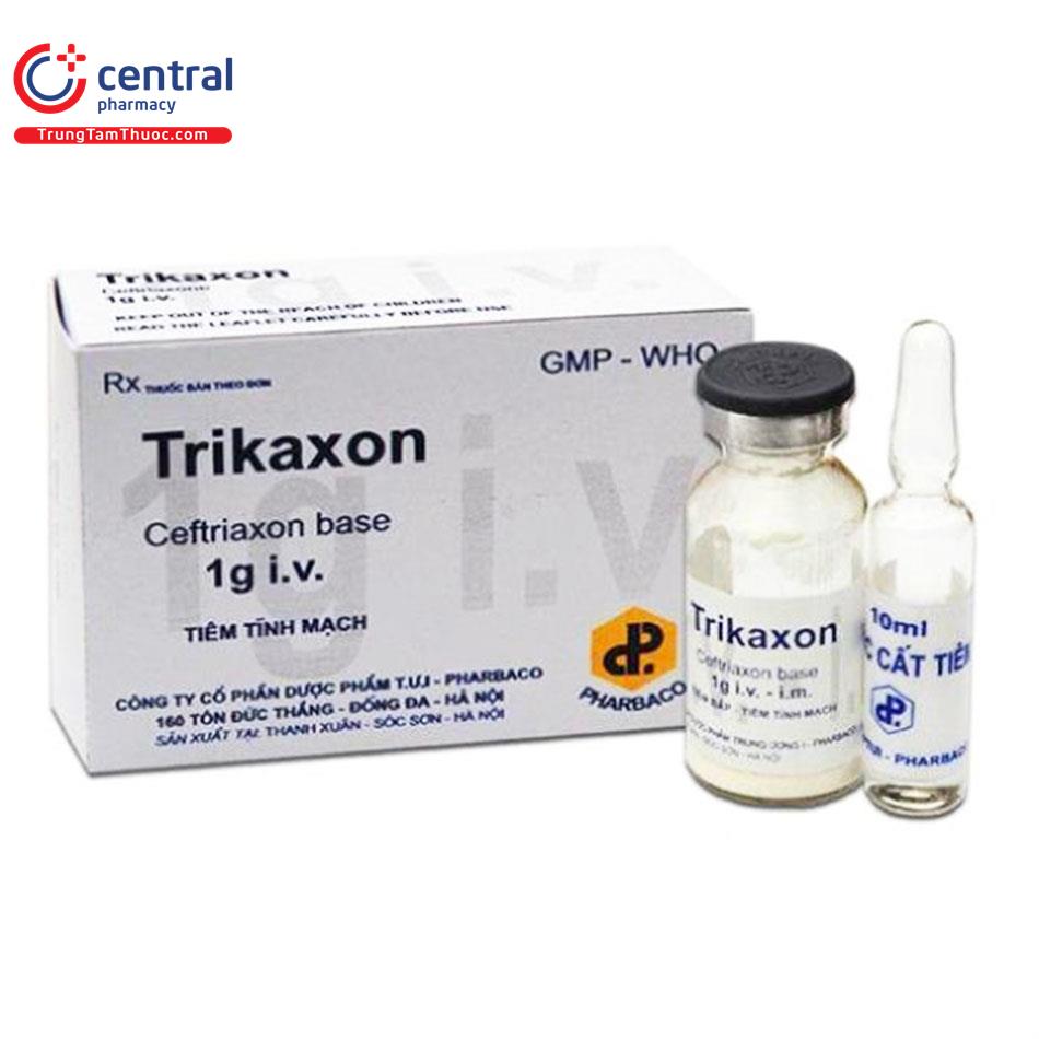 Thuốc Trikaxon 1g i.v. (Ceftriaxon 1000mg): Tác dụng và liều dùng