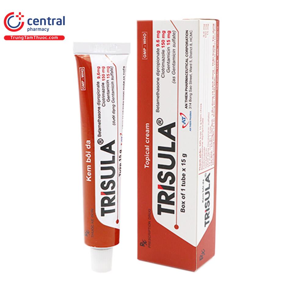 Thuốc Trisula 15g điều trị nhiễm khuẩn, nhiễm nấm trên da
