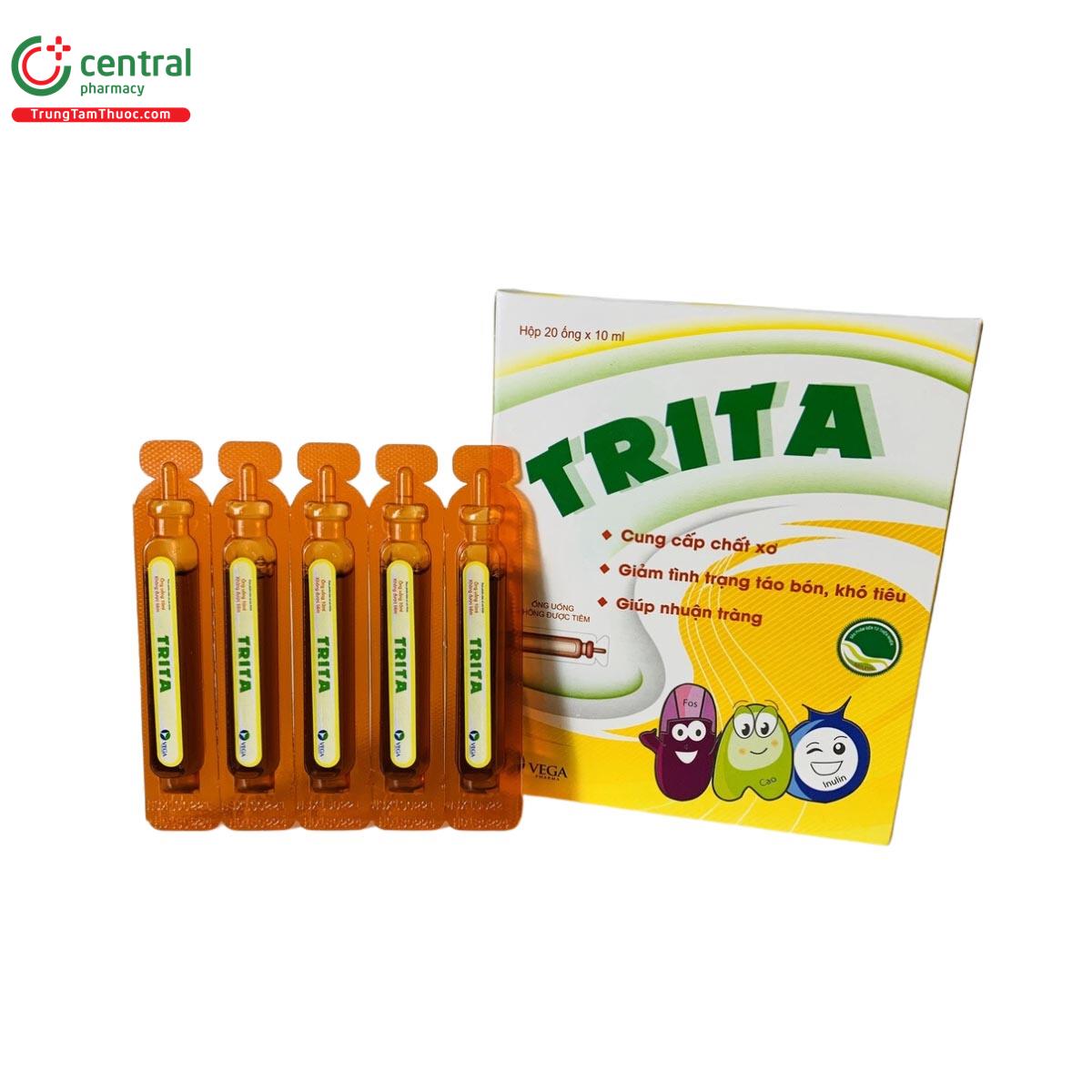 Thuốc Trita Vega (Hộp 20 ống) - Hỗ trợ nhuận tràng và giảm táo bón