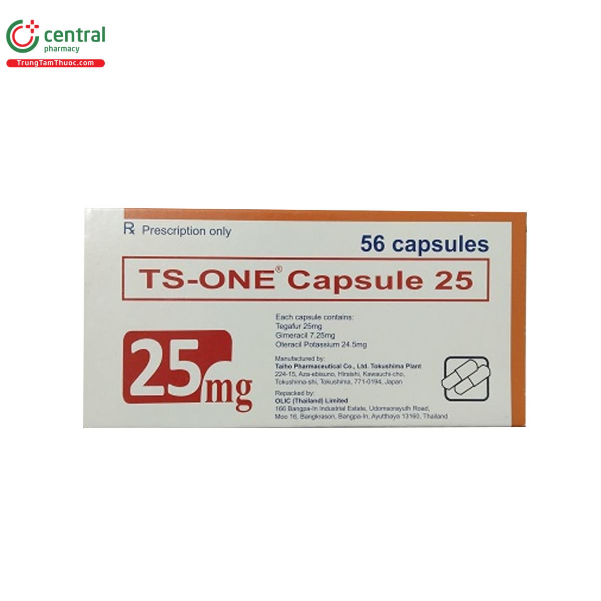 Thuốc TS-One Capsule 25 - Điều trị ung thư dạ dày tiến triển ở người ...