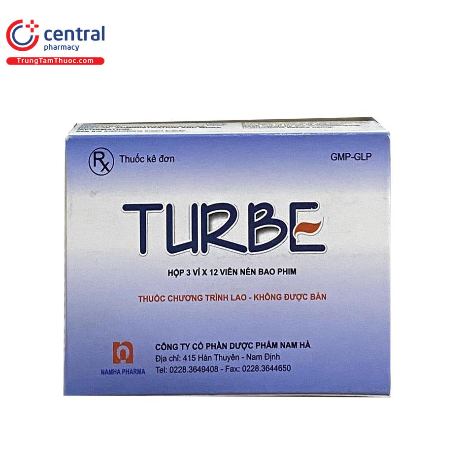 Thuốc Turbe 150/100mg Dược Nam Hà điều trị bệnh lao phổi ở người lớn