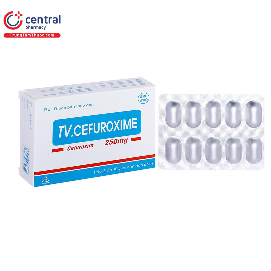 Thuốc TV.Cefuroxime 250mg - kháng sinh điều trị nhiễm khuẩn