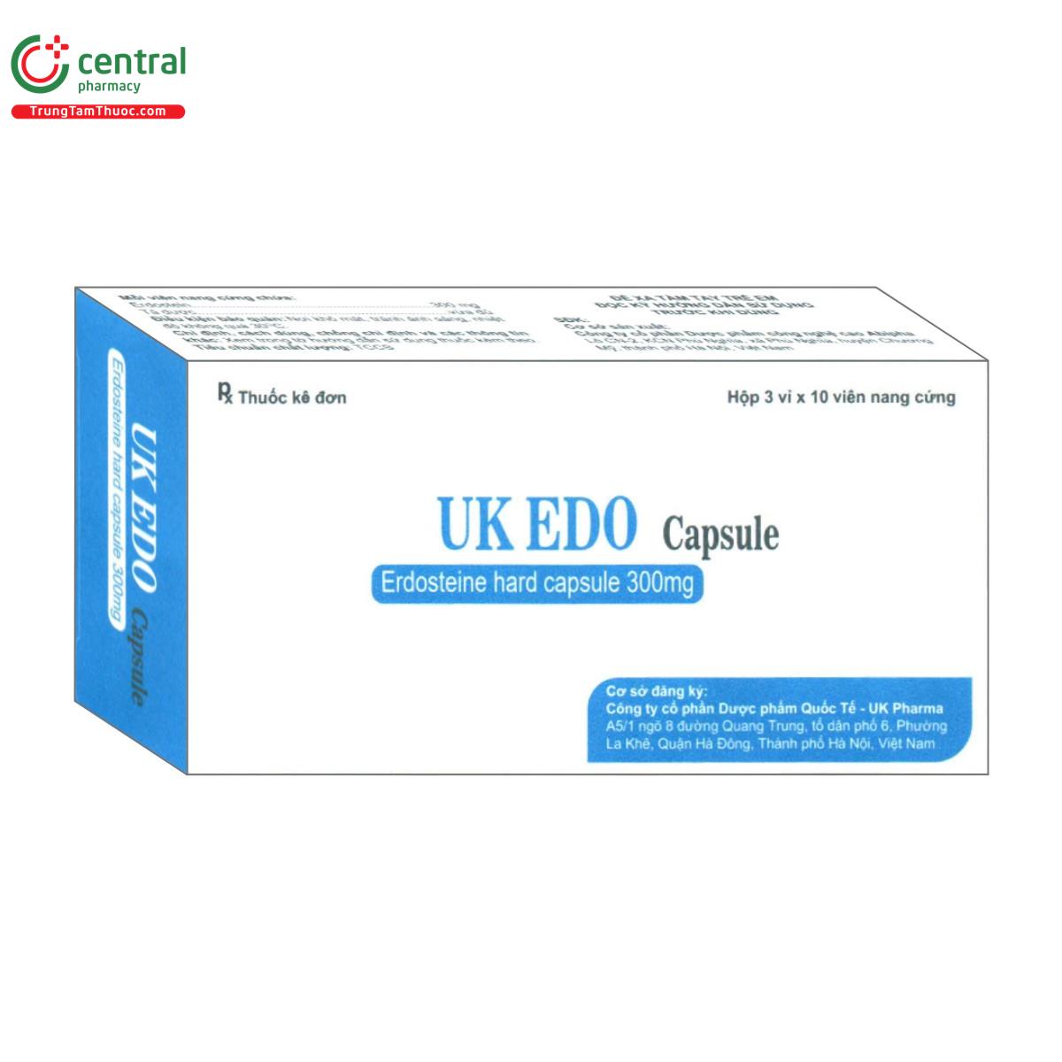 Thuốc Uk Edo Capsule 300mg trị triệu chứng ở đợt cấp viêm phế quản mãn
