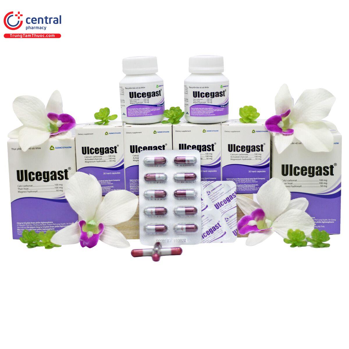 Thuốc Ulcegast: giảm các triệu chứng trong đau dạ dày, đầy hơi,ợ chua