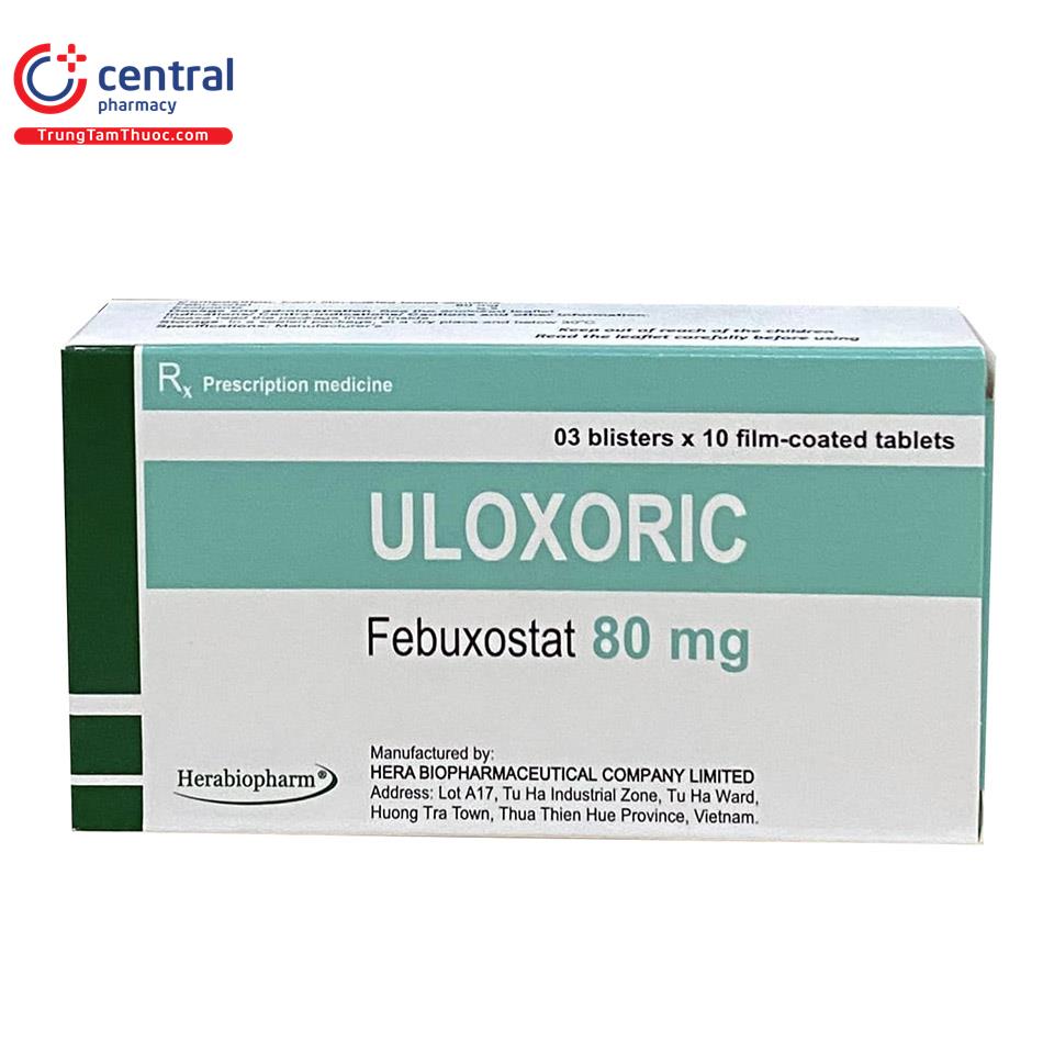 [CHÍNH HÃNG] Thuốc Uloxoric 80mg giảm acid Uric điều trị bệnh Gout