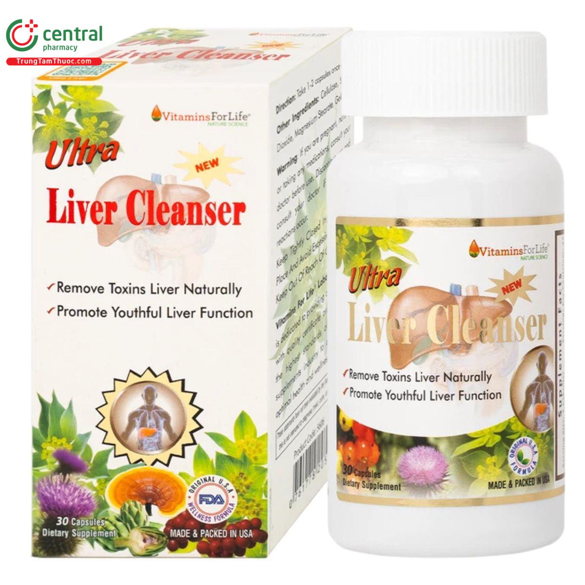 Thuốc Ultra Liver Cleanser - Giúp thanh nhiệt, giải độc và bảo vệ gan