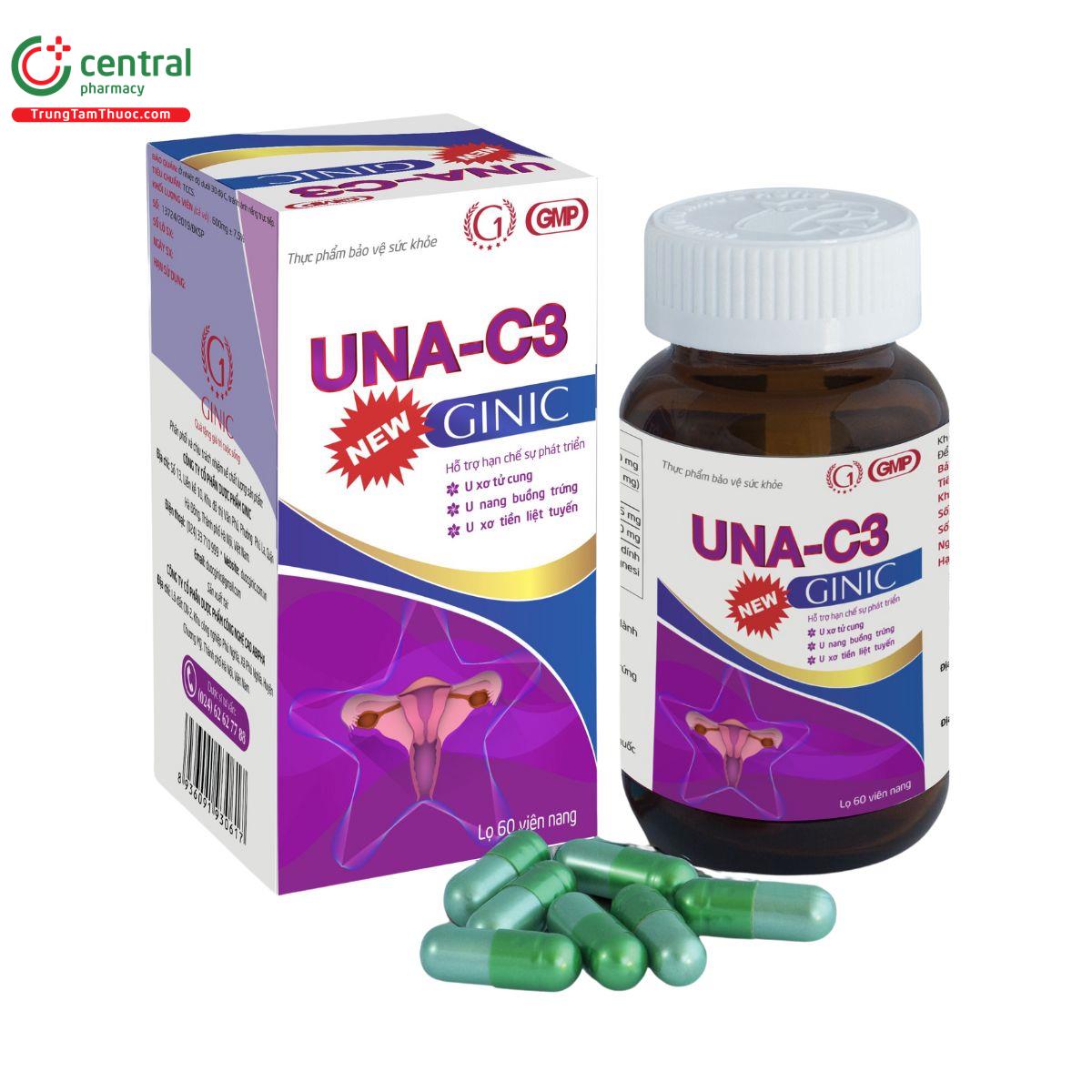 Thuốc Una-C3 New Ginic cho người u xơ tử cung, u nang buồng trứng