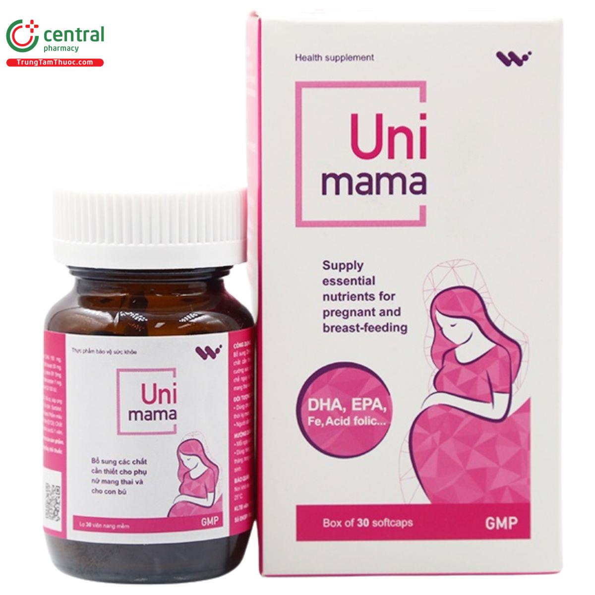 Thuốc Uni Mama - Giúp bổ sung dưỡng chất cho phụ nữ đang mang thai