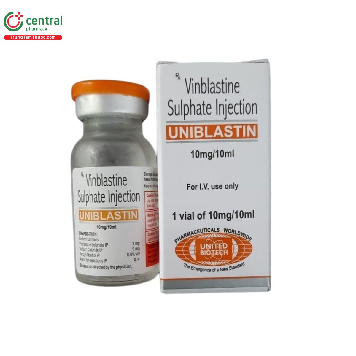 Thuốc Uniblastin 10mg/10ml Vinblastin - thuốc điều trị ung thư
