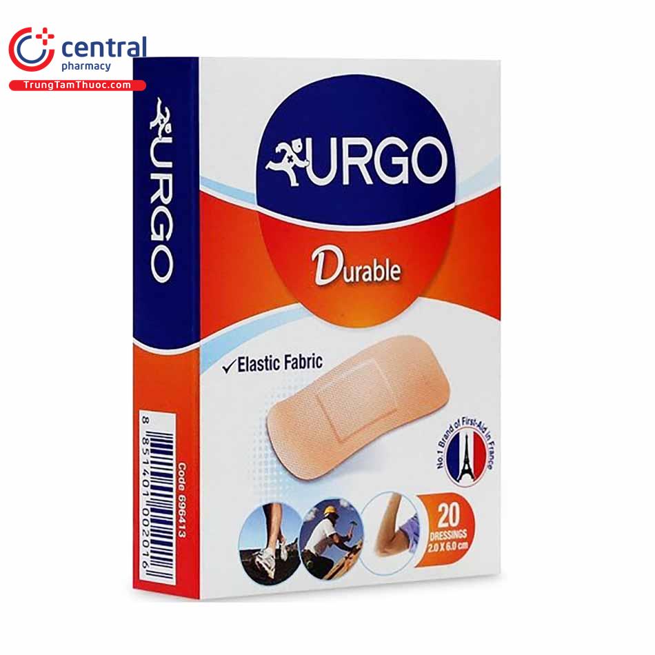 Urgo Durable (hộp 20 miếng): Tác dụng, chỉ định, cách dùng
