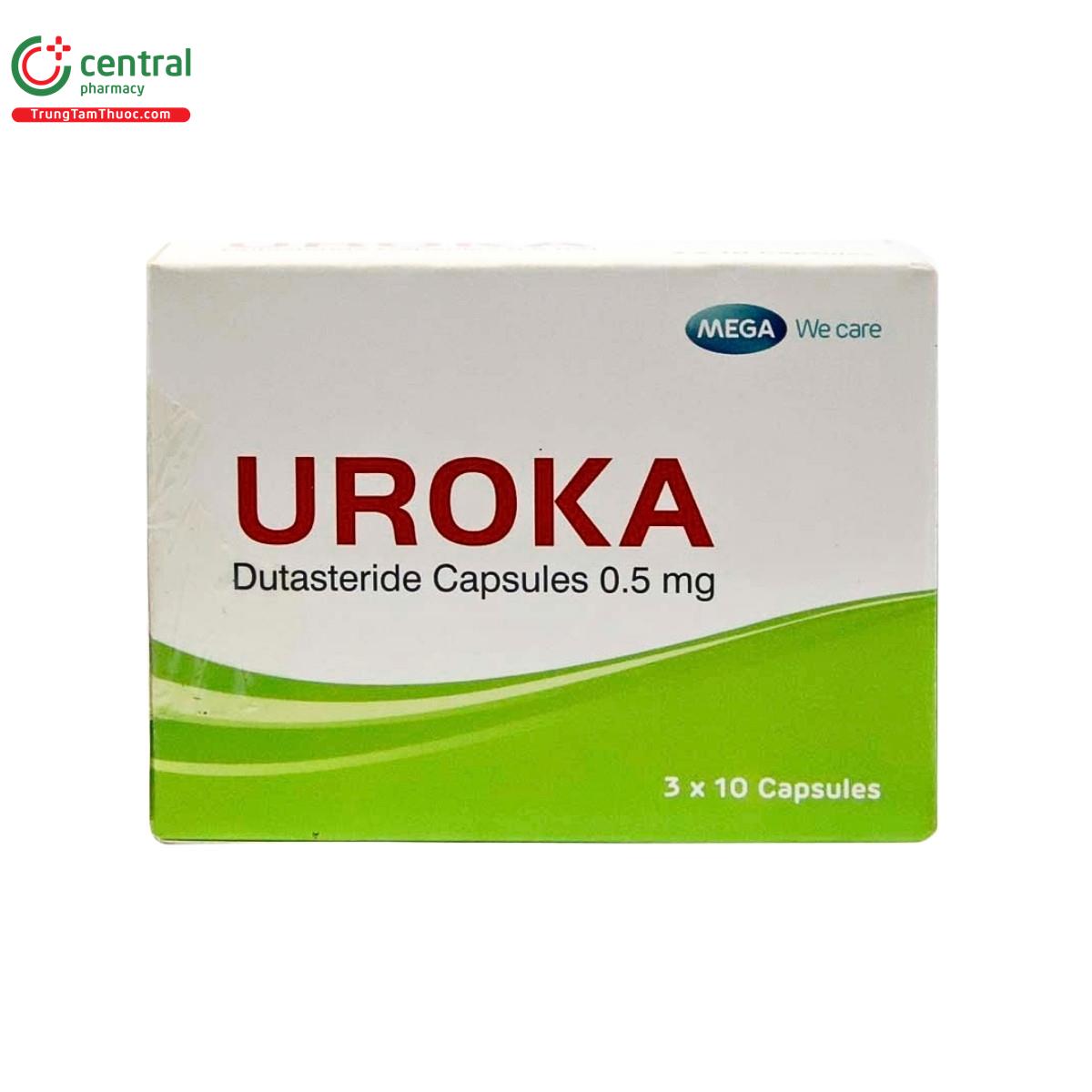 Thuốc Uroka 0.5mg điều trị bệnh tăng sản lành tính tuyến tiền liệt