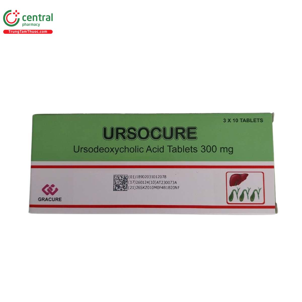 Thuốc Ursocure 300 điều trị tình trạng sỏi cholesterol trong túi mật