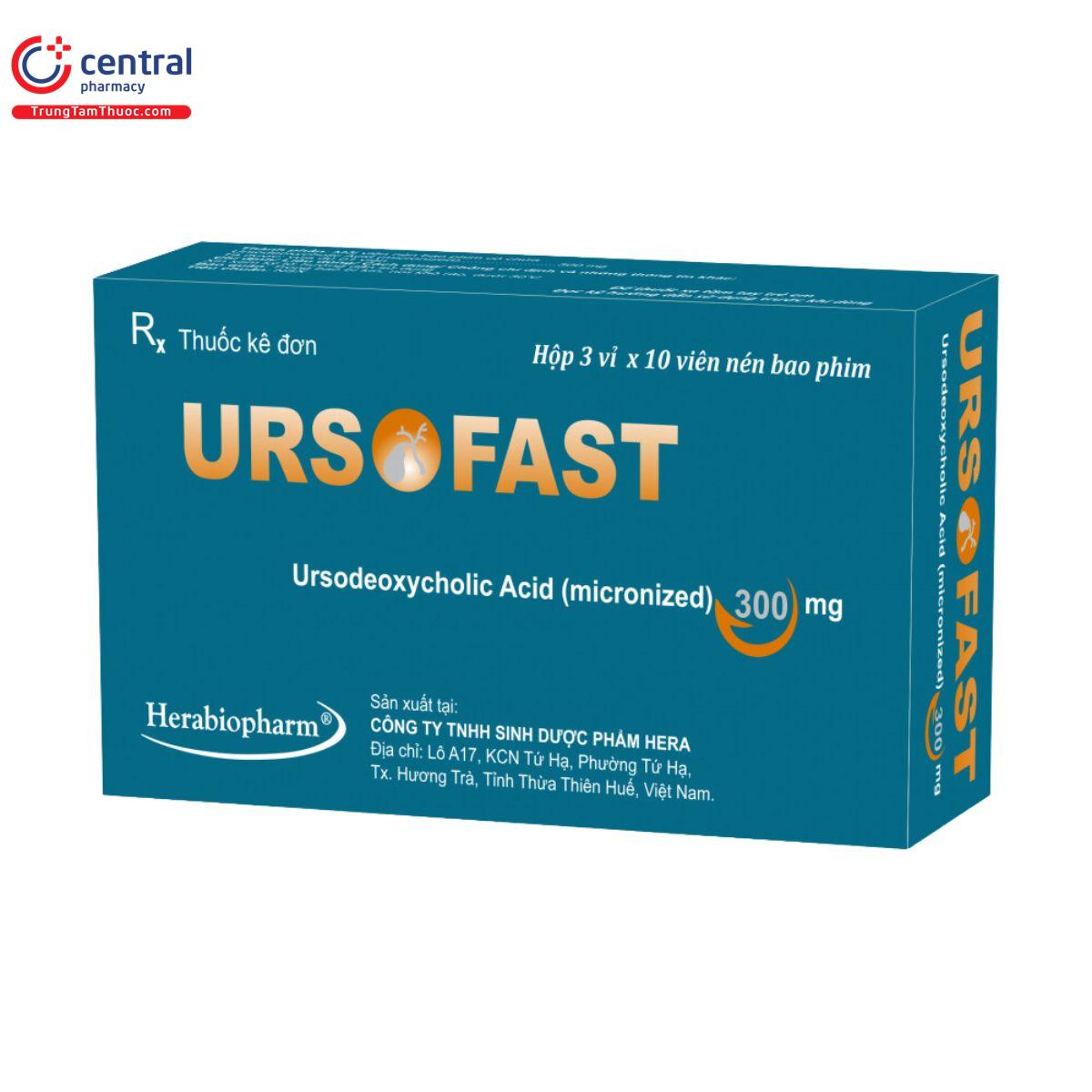 Thuốc Ursofast 300mg - Điều trị xơ gan mật nguyên phát, sỏi mật