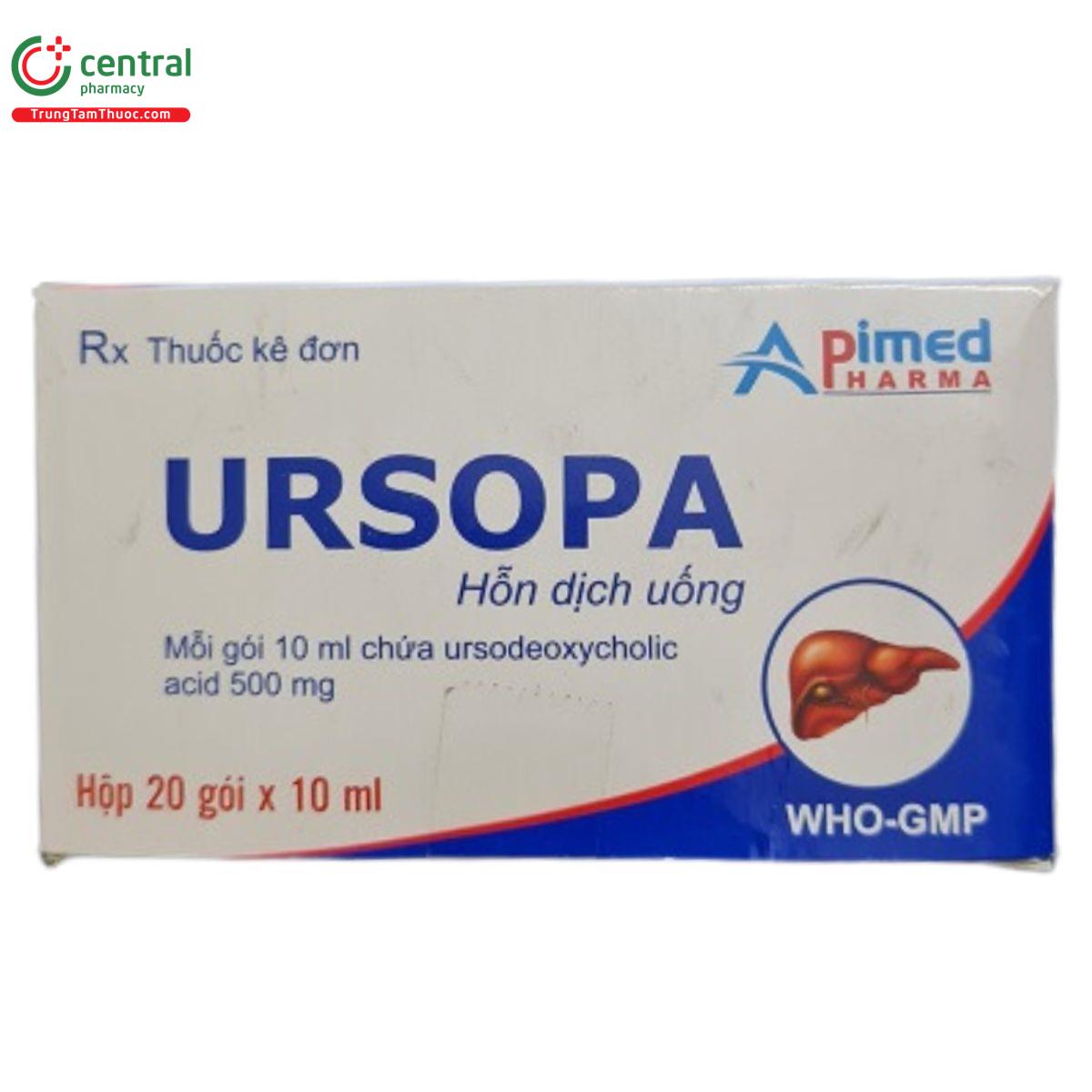 Thuốc Ursopa 500mg/10ml - Điều trị bệnh xơ gan ứ mật nguyên phát