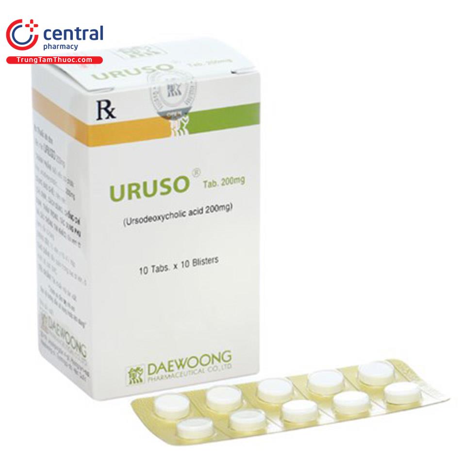 Thuốc Uruso 200mg hộp 100 viên, liều dùng, cách dùng