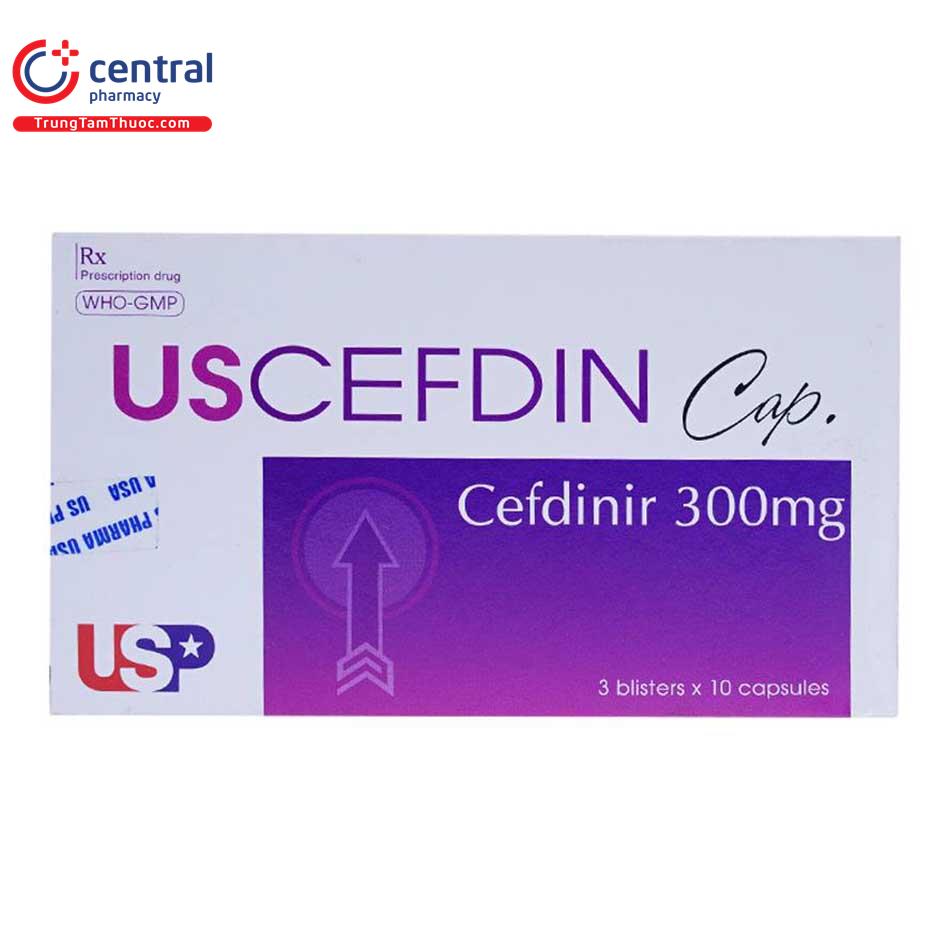 [CHÍNH HÃNG] Thuốc Uscefdin Cap (Cefdinir 300mg): chỉ định, liều dùng